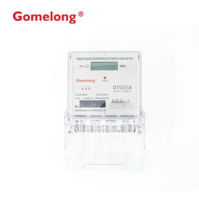 China Manufacture DTS5558 3 phase 4wire 60HZ electric energy meter price for sale