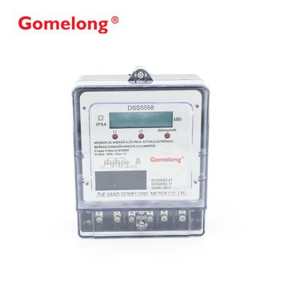 China DDS5558 Two Phase Digital Power Consumption electric meter reading and energy meter price for sale