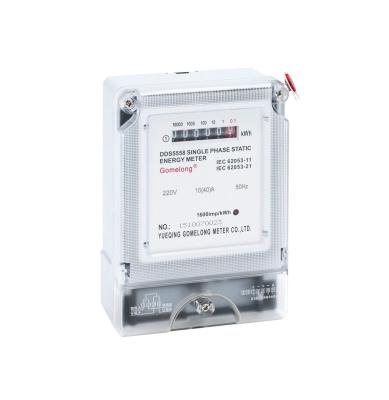 China Wenzhou Factory PC Material Single Phase Electronic Watt Hour Meter for sale
