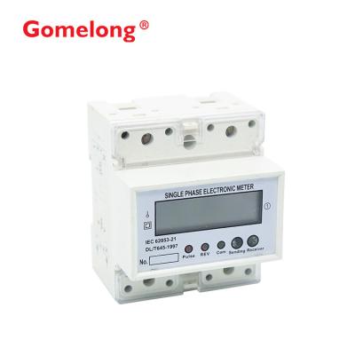 China GOMELONG DDS5558 Single Phase Din rail Remote control Modbus Energy Meter With Relay for sale