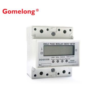 China Single Phase Two Wire 35Mm Din Rail Mounted Smallest Size Energy Meter Electrical Meter for sale