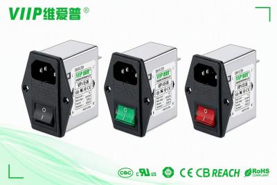 China High Attenuation EMI Power Filter 6A 250VAC Single Phase Power Noise Suppressor with CQC UL TUV CE RoHS REACH Certifications for sale