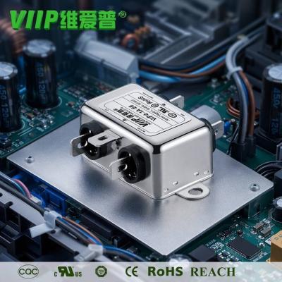 China VIP4-1A-06(10243) CE RoHS Certified IEC Receptacle Single Phase EMC Filter For Lab Testing Device Small Industrial Machinery for sale