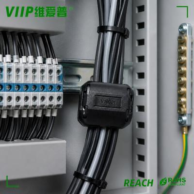 China OEM V19001 19mm Bore Soft Ferrite Magnetic Ring EMI RFI Noise Blocking Toroid Core RoHS REACH Industrial Cable Interference for sale
