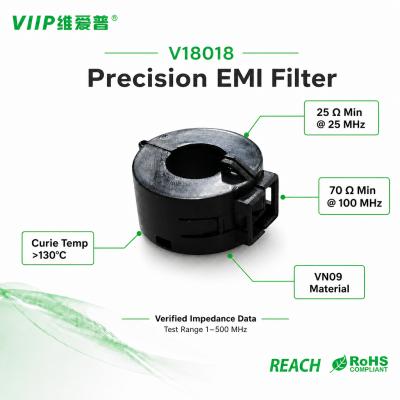 China V18018 Snap on Ferrite Core 15mm Cable Hole EMI Suppression Magnetic Core Anti-Interference Ferrite Core for Wiring Harness for sale