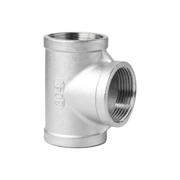Quality Female End 304L Stainless Steel Screwed Pipe Fittings Screwed Pipe Fittings Threaded Equal Tee for sale