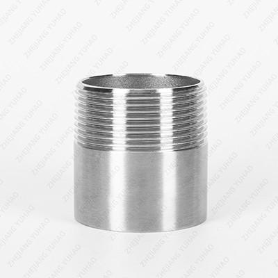 China Stainless Steel Threaded Pipe Fitting Tubing Fittings Welded Weld Elbow SS 304 Nipple Seamless Pipe Nipple for sale