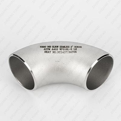 China DN10-DN850 SS BW Pipe Fittings 2.5 Acciaio inossidabile 90 gradi gomito for sale