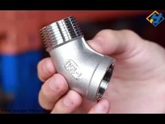 Stainless Steel Screwed Pipe Fittings 45 degree internal and external, male and female thread elbows