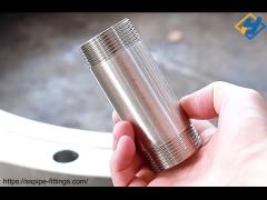 100MM BSP/NPT Barrel Nipple Stainless Steel Pipe Fitting Double Thread Pipe Nipple