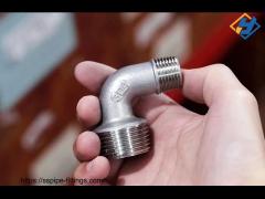 304 316 210 Stainless Steel Screwed Pipe Fittings Male Thread Reducing Elbow
