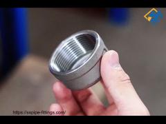 Stainless Steel Screwed Pipe Fittings screw end caps  SS Pressure vessel head Flat End Cap