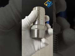 Raccordo per tubi esagonale a nipplo in acciaio inossidabile con filettatura BSP NPT personalizzata disponibile a magazzino