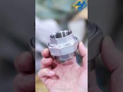 NPT Union 304 Stainless Steel Cast Pipe Fitting Union Female Straight Octagon Union
