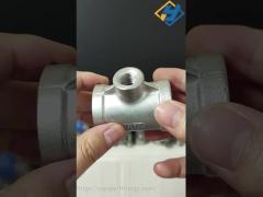 High Pressure Stainless Steel Screwed Pipe Fittings  Round Female Thread Reducing Tee