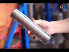Stainless Steel Screwed Pipe Fittings Ss 304/316 Threaded End Long Nipple/ Barrel Pipe Nipple
