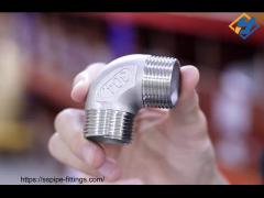 Stainless Steel Screwed Elbow Fittings 304 316 90 Degree Seamless Elbow Stainless Steel Tube