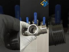 Stainless Steel Screwed Pipe Fittings Male Thread Cross