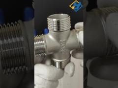 Stainless Steel Thread Cross Pipe Fittings Customizable Sizes Directly Manufactured by Producer