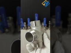 201/304 Stainless Steel Cross External Thread Water Pipe Connector Cross Thread Plumbin
