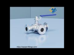 Stainless Steel Valve Quick-Install Three-Way Ball Valve Clamp-Type 3-Way Ball Valve