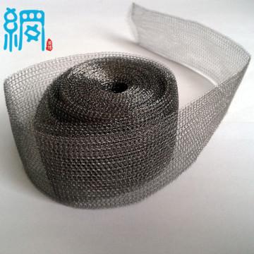 China 0.11mm Wire 25mm Width RFI Shielding Knitted Monel Wire Mesh for sale