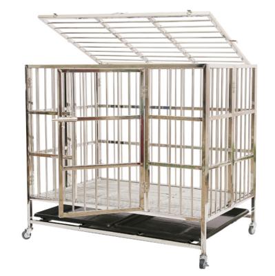 high quality large foldable stainless steel dog cage