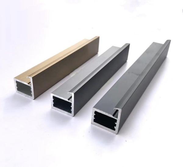 Quality Electrophoresis Aluminum Profile for Wardrobe Glass Door Mill Finish/Powder for sale