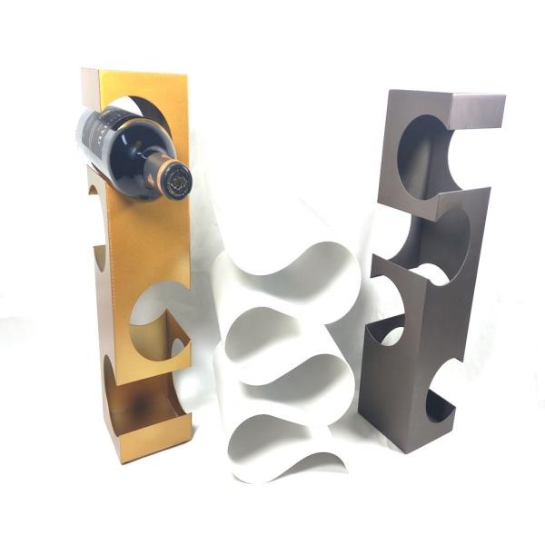 Quality Customized Logo Wine Bottle Holder Rack for Countertop and Tabletop Organization for sale