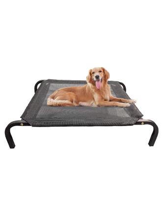 China Large Size Steel Tube Folding Pet Bed Pet Cot Elevated Dog Bed Mesh Bed for sale