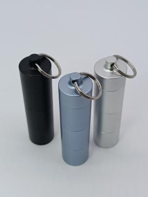 China 0-1L Capacity Mini Pill Keychain Modern Design Style Water Proof Pill Container Keyring for sale
