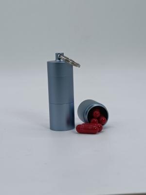 China 0-1L Capacity Mini Pill Keychain Modern Design Style Water Proof Pill Container Keyring for sale