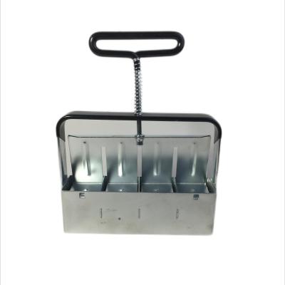 China Garden Planting Tool Quad Soil Blocker with Comfortable Handle and Galvanized Finishing for sale
