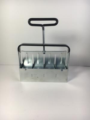 China Garden Planting Tool Quad Soil Blocker with Comfortable Handle and Galvanized Finishing for sale