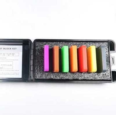 China Shore Hardness Test Block Rubber Hardness Test Block Type a for Shore Durometer Kit to Measure 7 Different Color Block for sale