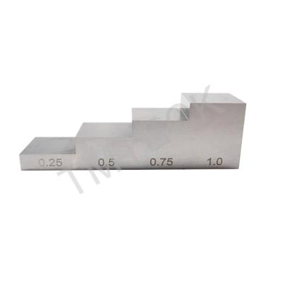 China 1018 Steel 4 Step Calibration Block with 0.25-0.5-0.75-1.0 Inch Thickness for Ultrasonic Testing for sale