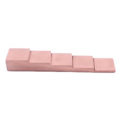 China 5‑Step Thickness 2.5-5-7.5-10-12.5mm Ultrasonic Testing Calibration Reference Block Copper Alloy for sale