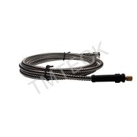 China BNC to Microdot Single Ultrasonic Transducer Cable 50 Ohm 1.5m Stainless Steel for sale