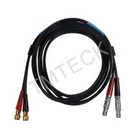 China Lemo 00 to Microdot Dual RG174 Cable for Krautkramer UT Flaw Detector 1.5M for sale