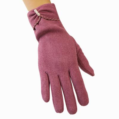 Cina Guanti caldi antivento da donna Eleganti guanti perlati Moda femminile Donna in vendita