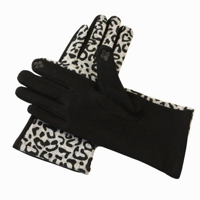 Cina Accessori personalizzati Leopard Wool Women Guanti Guanti Touchscreen Warm in vendita