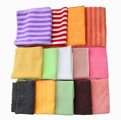 China Pano de limpeza de microfibra personalizado reutilizável de alta absorção multiuso 30 x 30 cm à venda