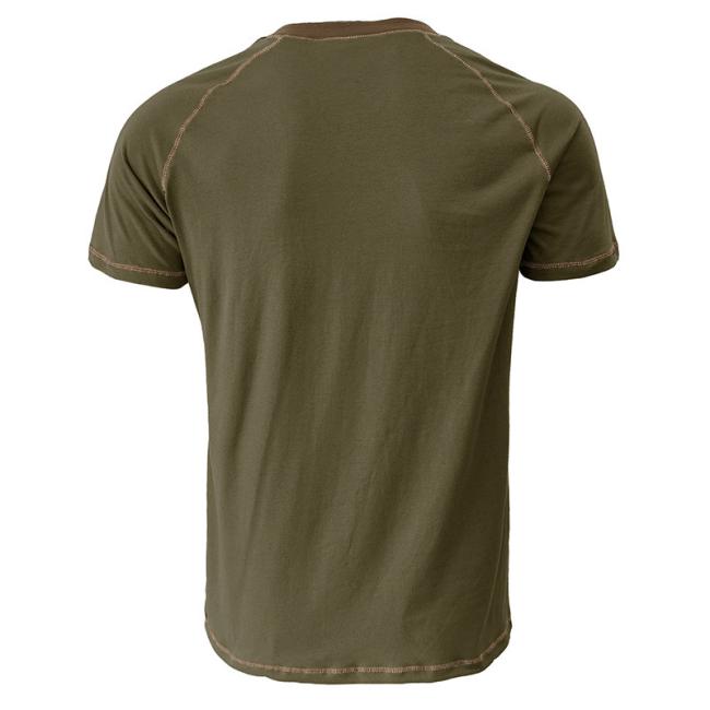 2023 Summer Europe and America Men&prime;s Short-Sleeved Men&prime;s T-Shirt Foreign Trade Men&prime;s Henry Shirt Amazon Match Color T-Shirt Men