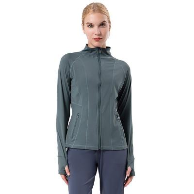 China                  2023 Spring New Women&prime;s Yoga Wear Sports Coat Quick Dry Standing Collar Long Sleeve Running Coat Fitness Clothes              for sale