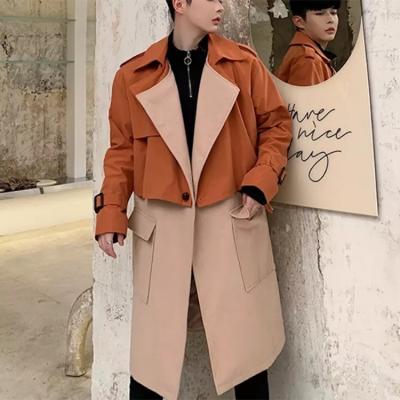 China New Fashion Black Men Custom Bomber Trench Coat for sale
