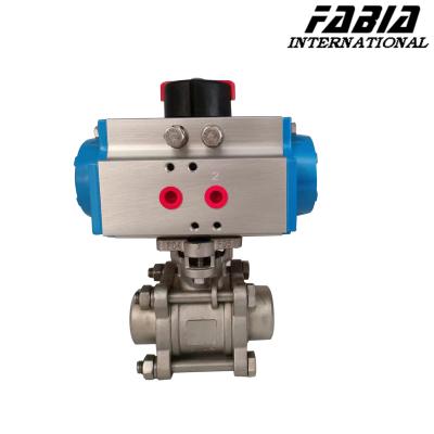 China Air Actuated Ball Valve With Pneumatic Actuator Two Way Butt Welding for sale