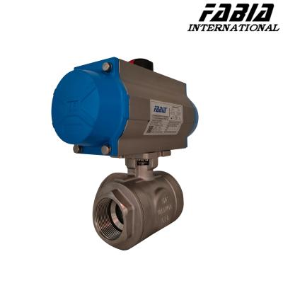 Cina 150-600 psi Valvola a sfera pneumatica per prodotti chimici, petroliferi, elettrici in vendita