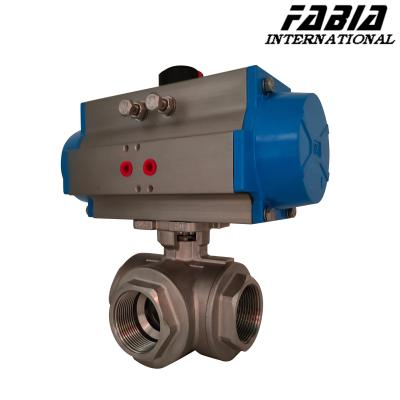 Cina 150-600 psi Valvola a sfera pneumatica per prodotti chimici, petroliferi, elettrici in vendita