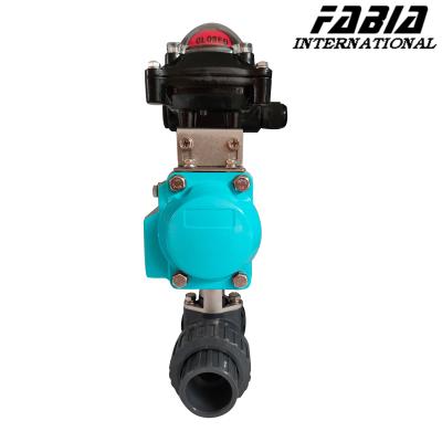 Cina Valvola a sfera pneumatica azionata in PVC Valvole a seduta morbida Valvole a sfera pneumatica in vendita