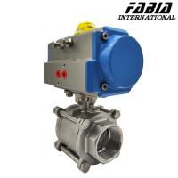 China Three-Piece Pneumatic Ball Valve For Automatic Operation for sale